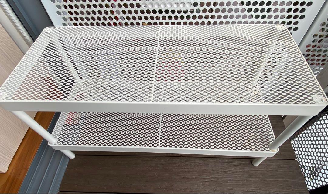 IKEA 2 tier white shelf / rack, Furniture & Home Living, Furniture ...
