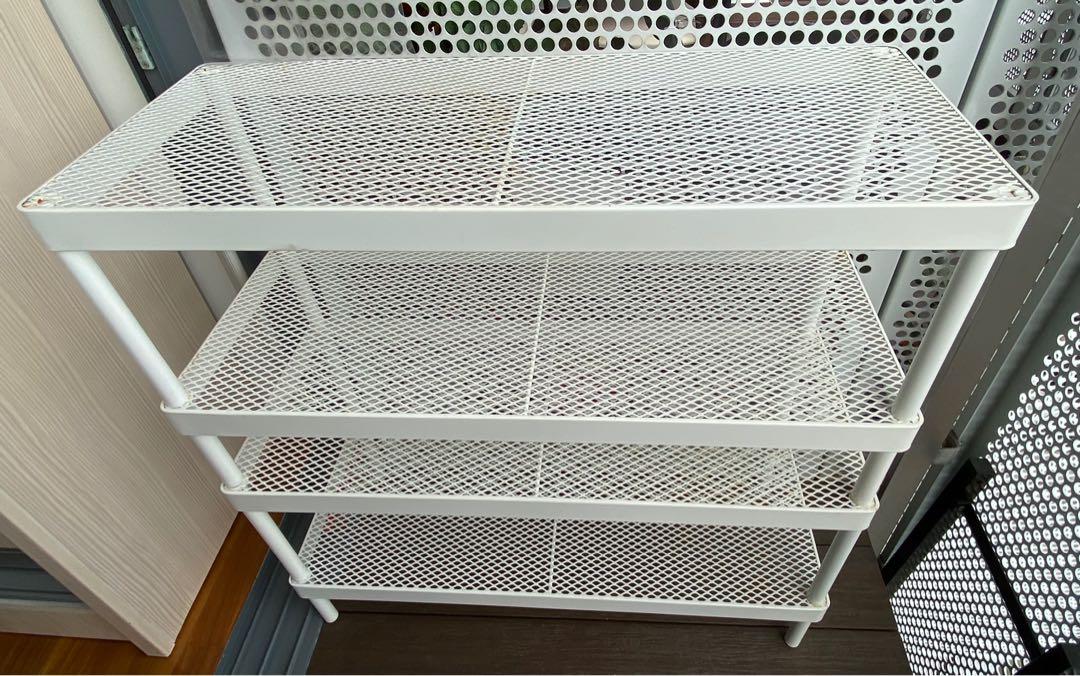 IKEA 2 tier white shelf / rack, Furniture & Home Living, Furniture ...
