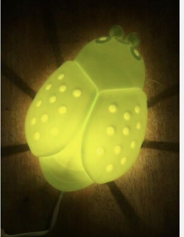 Ikea Ladybug Night Light SMILA BAGGE Children's Nursery Lime Green Bug ...