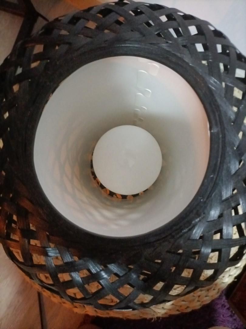 Ikea Rattan Lamp, Furniture & Home Living, Lighting & Fans, Lighting on ...