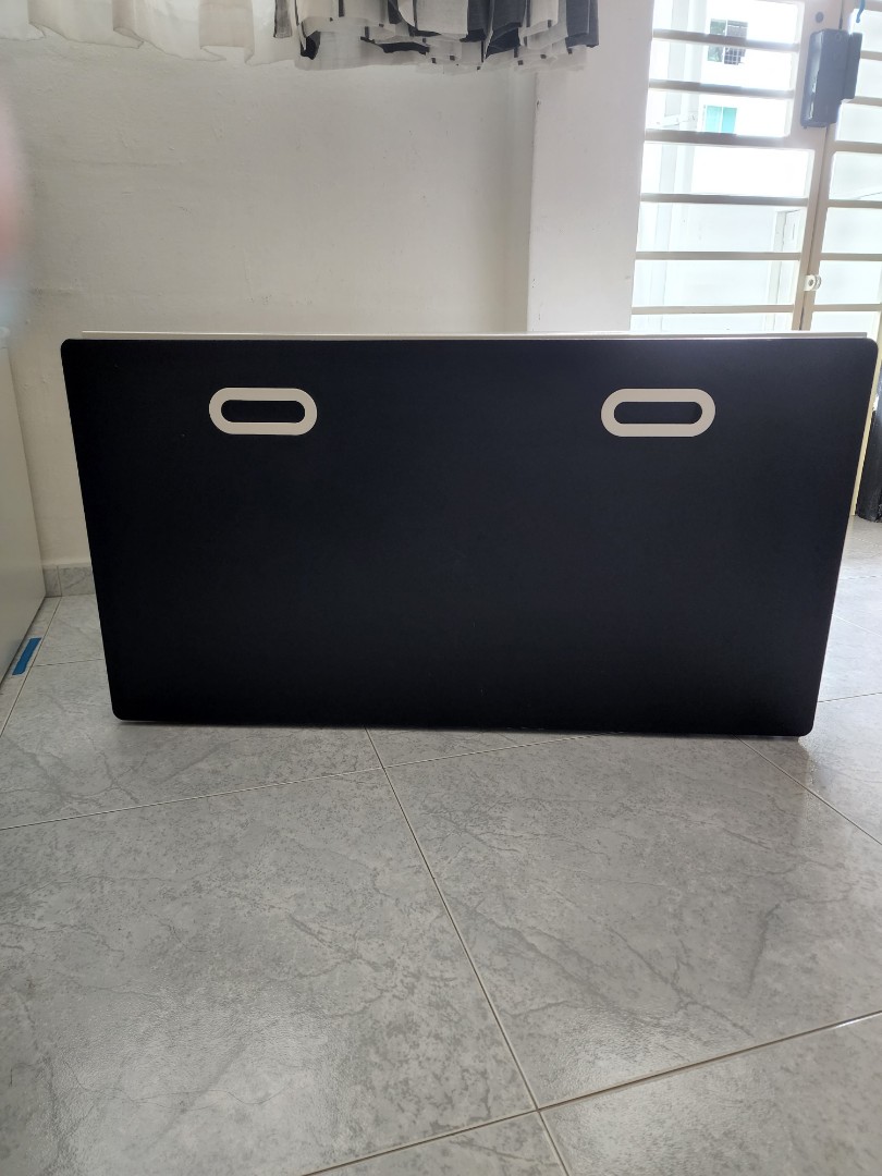 IKEA SMASTAD Bench with toy storage, white/black, Furniture & Home ...