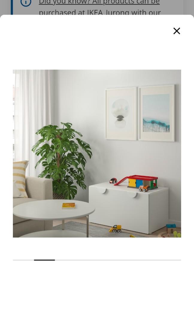 IKEA SMASTAD Bench with toy storage, white/black, Furniture & Home ...