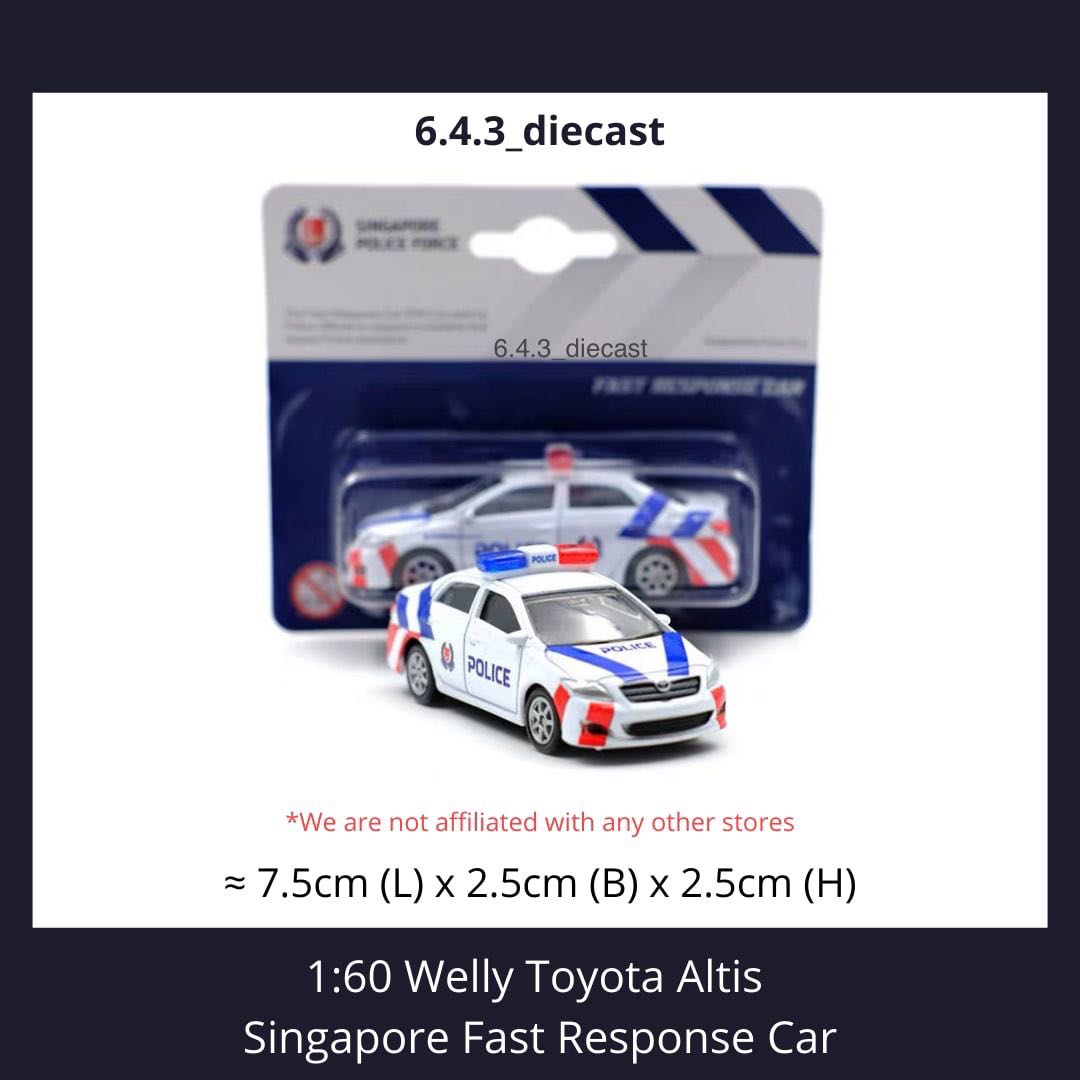 [In Stock] 1:60 Singapore Police Force Fast Response Car Toyota Altis ...