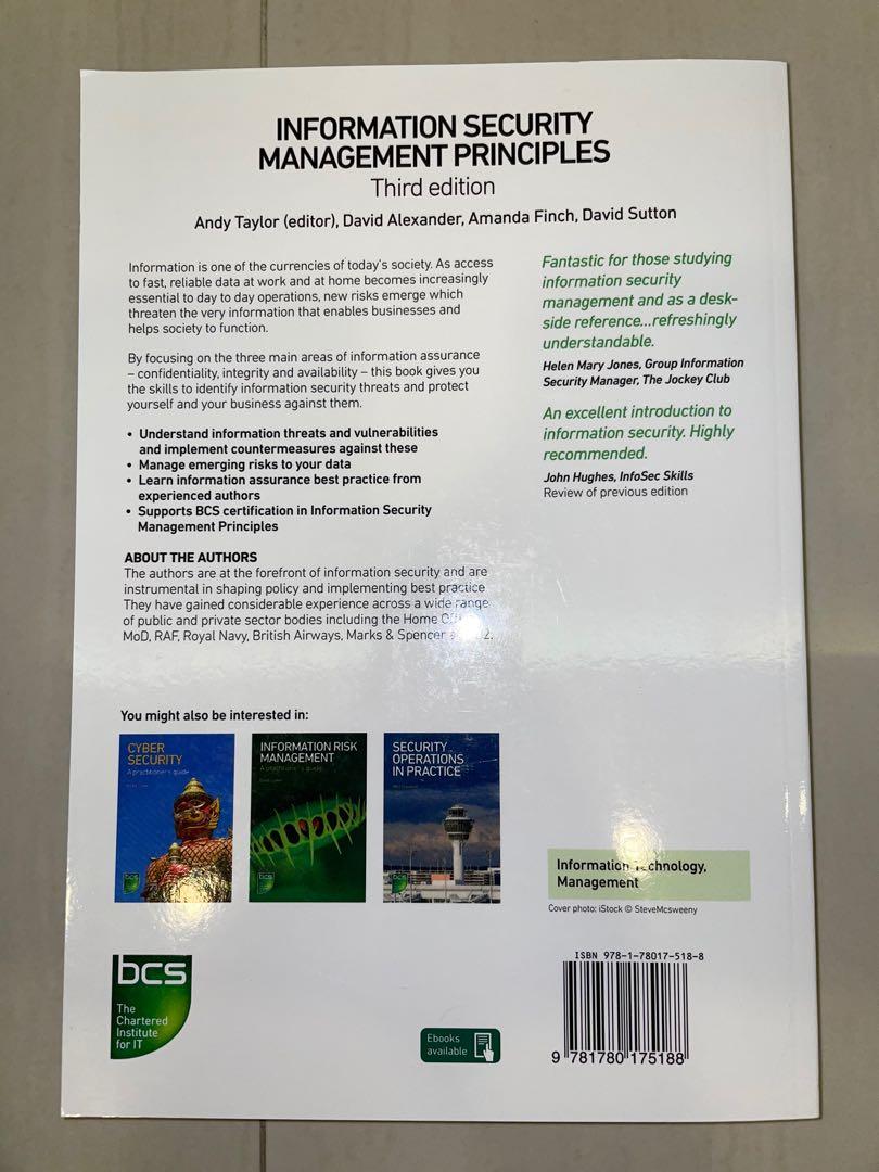 Information Security Management Principles by Andy, David, Amanda ...