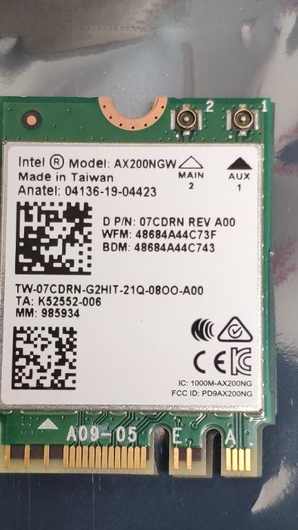 全新原裝Intel AX200 Wifi 6 + 藍牙5.2 AX200 M.2 NGFF 最新版006(台灣制造)notebook wifi ...