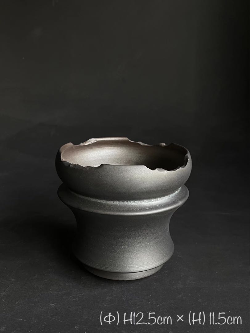 Japanese caudex pot日式块根盆/ Caudex pot 块根盆 / Agave pot 龙舌兰盆/ Handmade pot ...