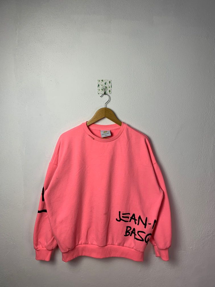JEAN MICHEL BASQUIAT PINK SWEATSHIRT OVERSIZE, Men's Fashion, Coats ...