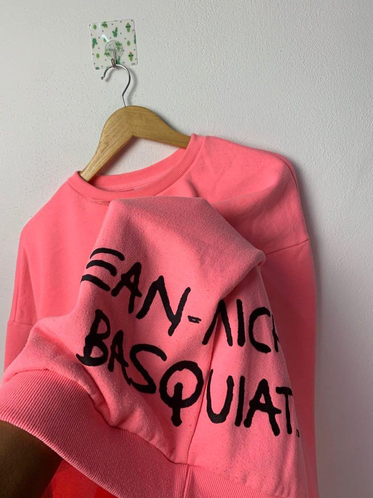 JEAN MICHEL BASQUIAT PINK SWEATSHIRT OVERSIZE, Men's Fashion, Coats ...