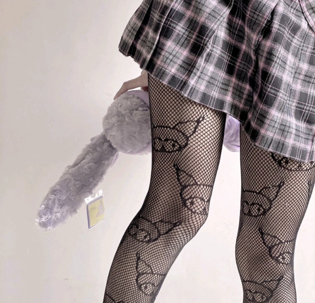 Kuromi fishnet stockings!, Women's Fashion, Bottoms, Other Bottoms on ...