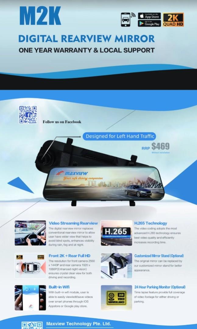 Maxview M2K Digital Car Camera, Car Accessories, Accessories on Carousell