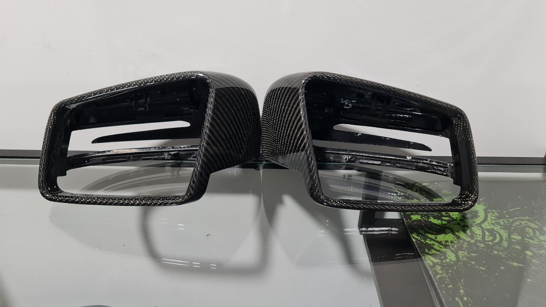 W176 Mercedes-Benz Replacement Mirrors Authentic Carbon Fibre, Car ...