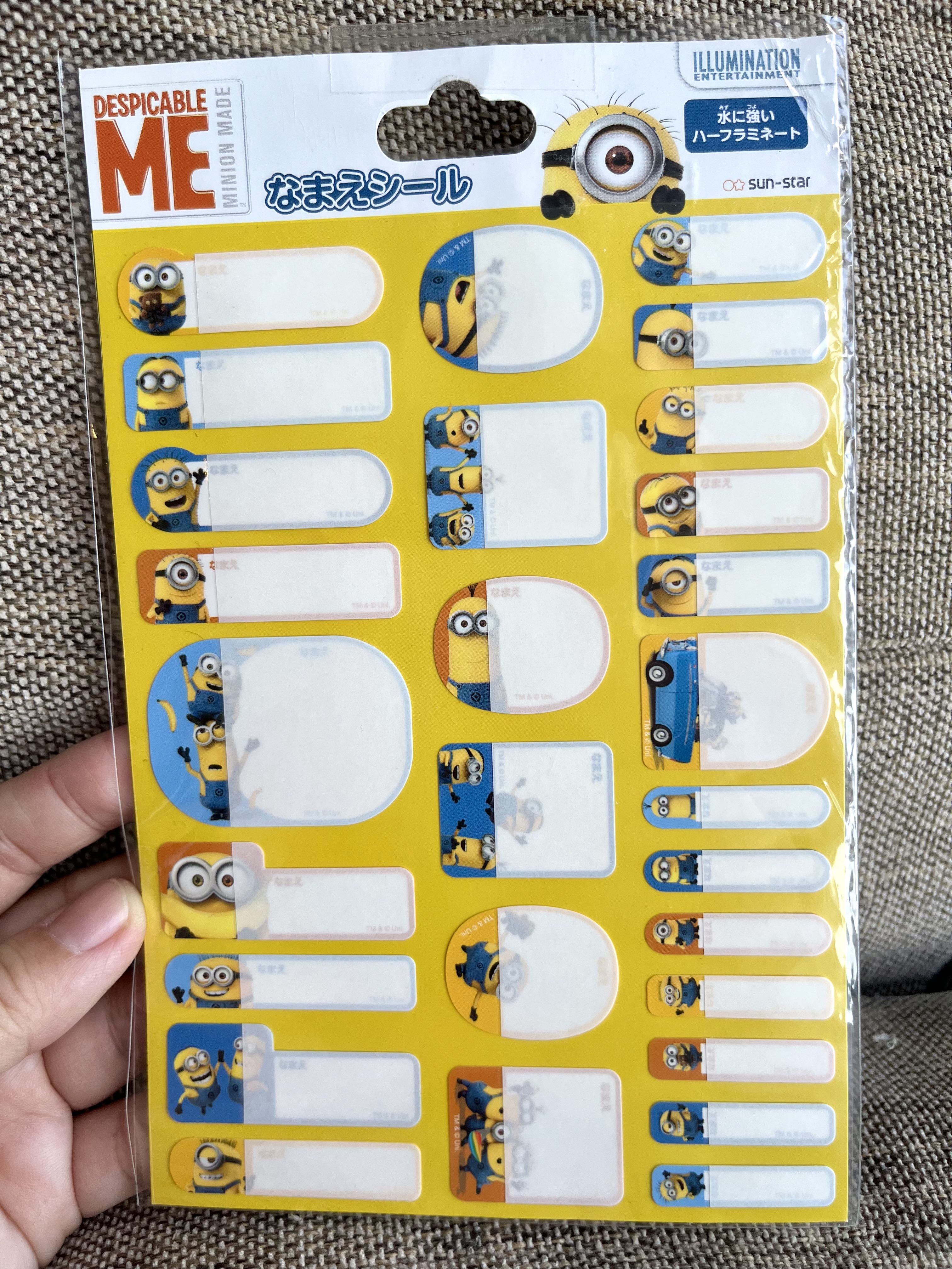 Minions Name Tag Stickers, Hobbies & Toys, Stationery & Craft ...