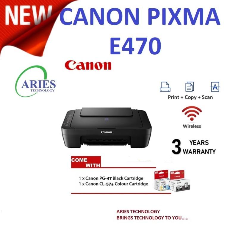 New Wifi Printer Canon Pixma E470 Easy to Use in Seremban 2, Computers ...