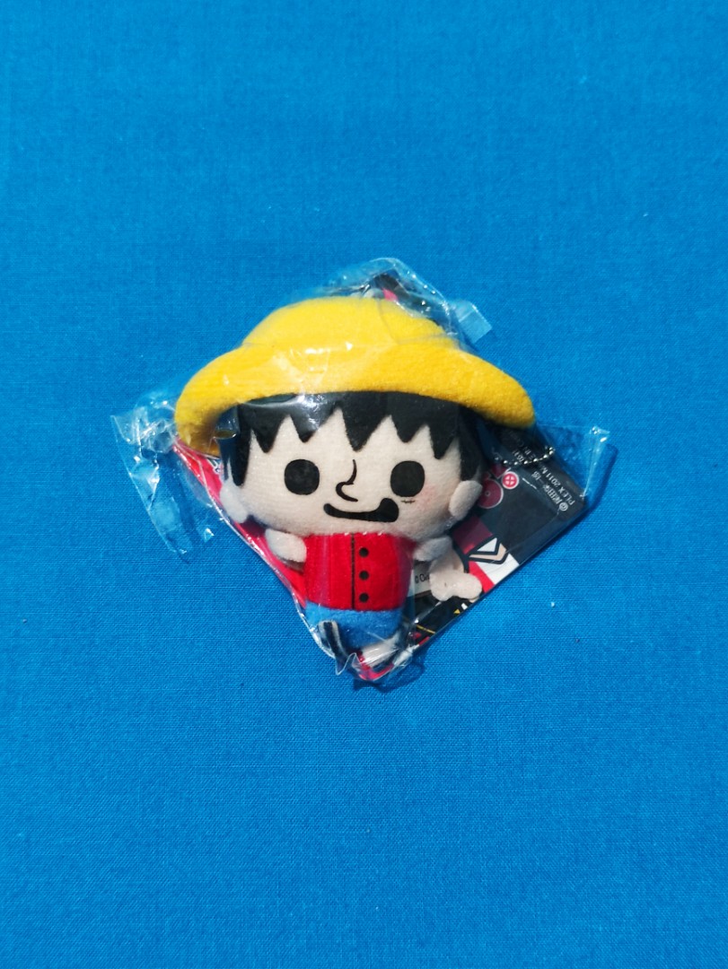 Panson Works Gold Sticker Toei Luffy Mini Plush Charm Keychain, Hobbies ...