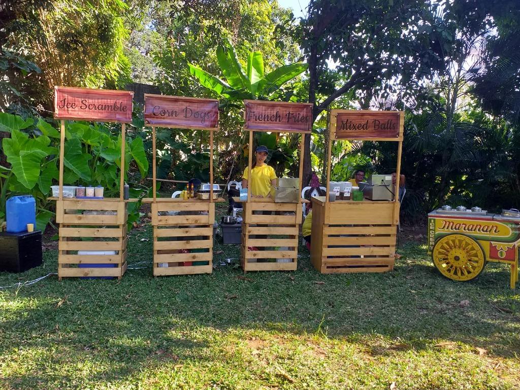 Party Food Carts and Game Booths - Popcorn, Cotton candy, Ice scramble, Siomai, Siopao, Lechon ...