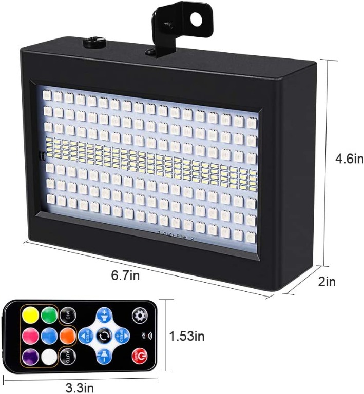"Party Strobe Light with 204 LED and Remote Control, softeen Sound ...