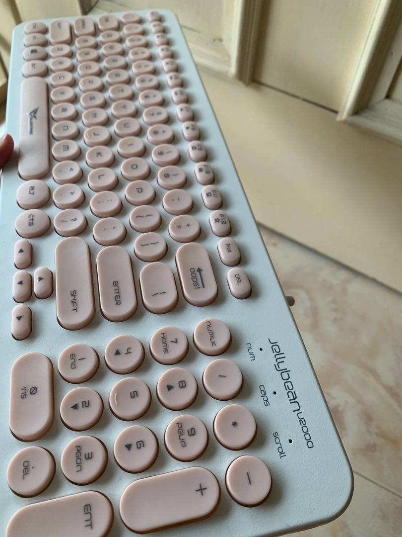 Pink Alcatroz Keyboard Jellybean U2000 - number pad, Computers & Tech ...