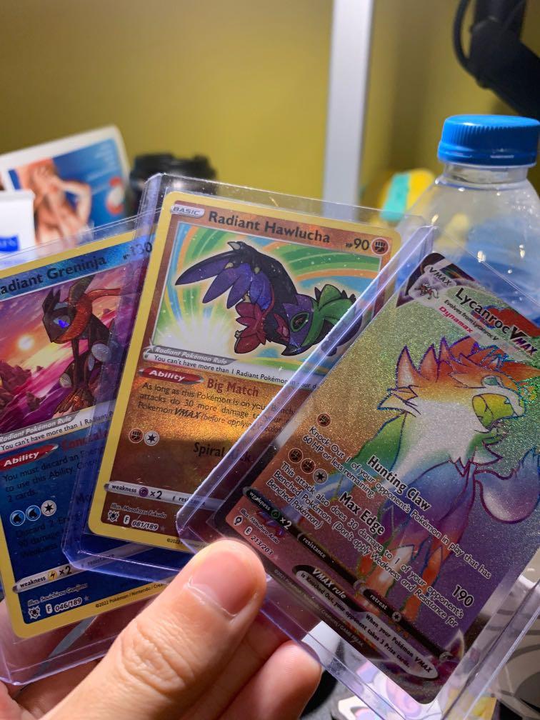 Radiant Greninja & Hawlucha + Lycanroc Vmax, Hobbies & Toys ...