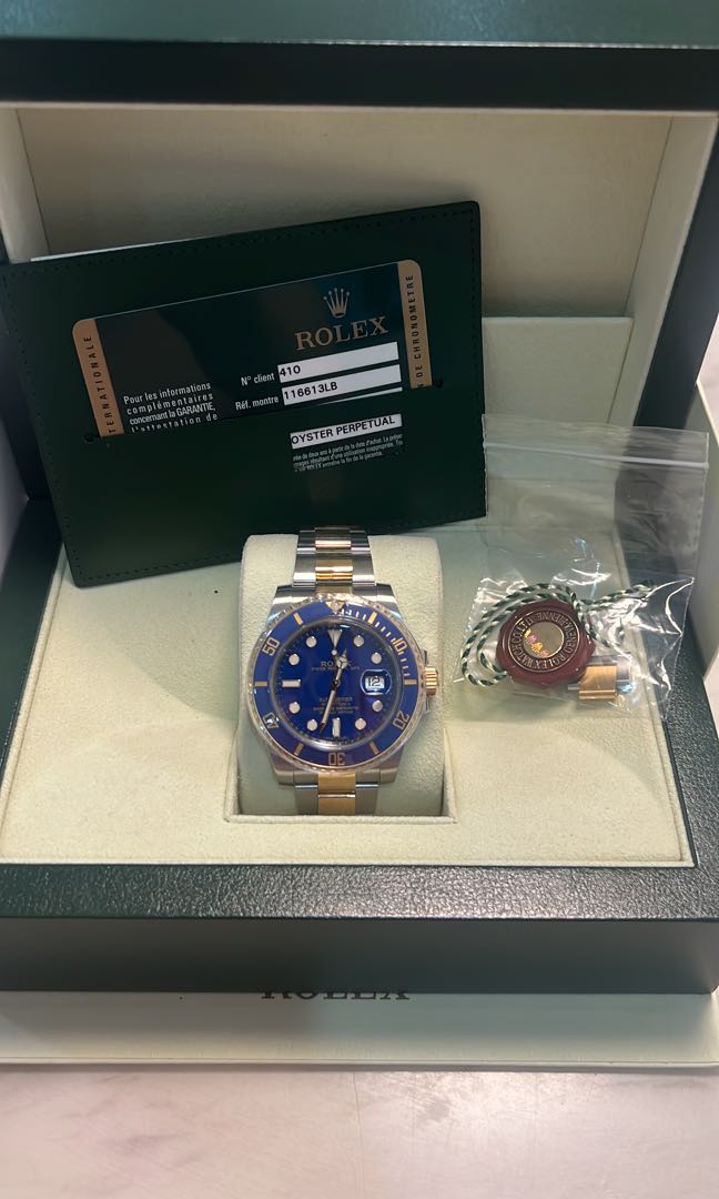 Rare Rolex 116613lb Matte Dial Submariner half gold Matt dial, Luxury ...
