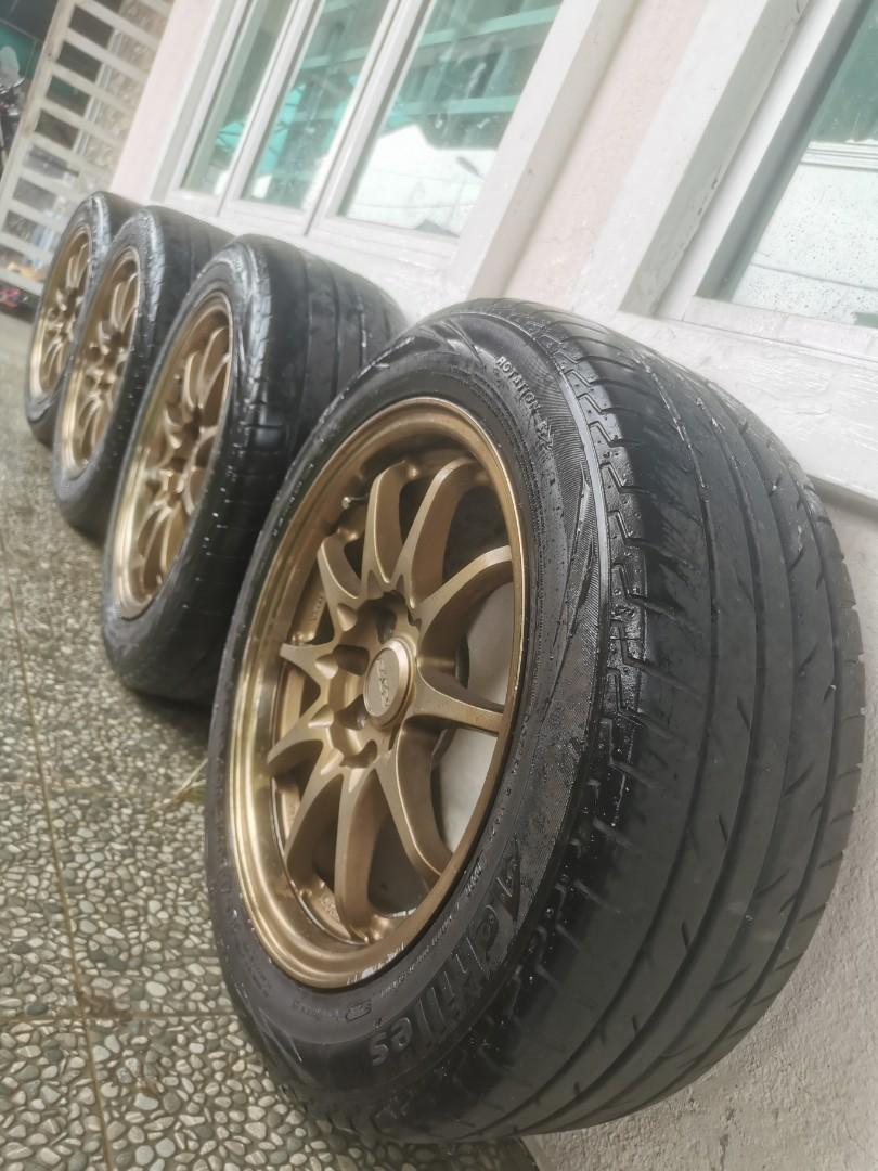 Rim 15/7JJ CE28 ET38 siap tayar, Auto Accessories on Carousell