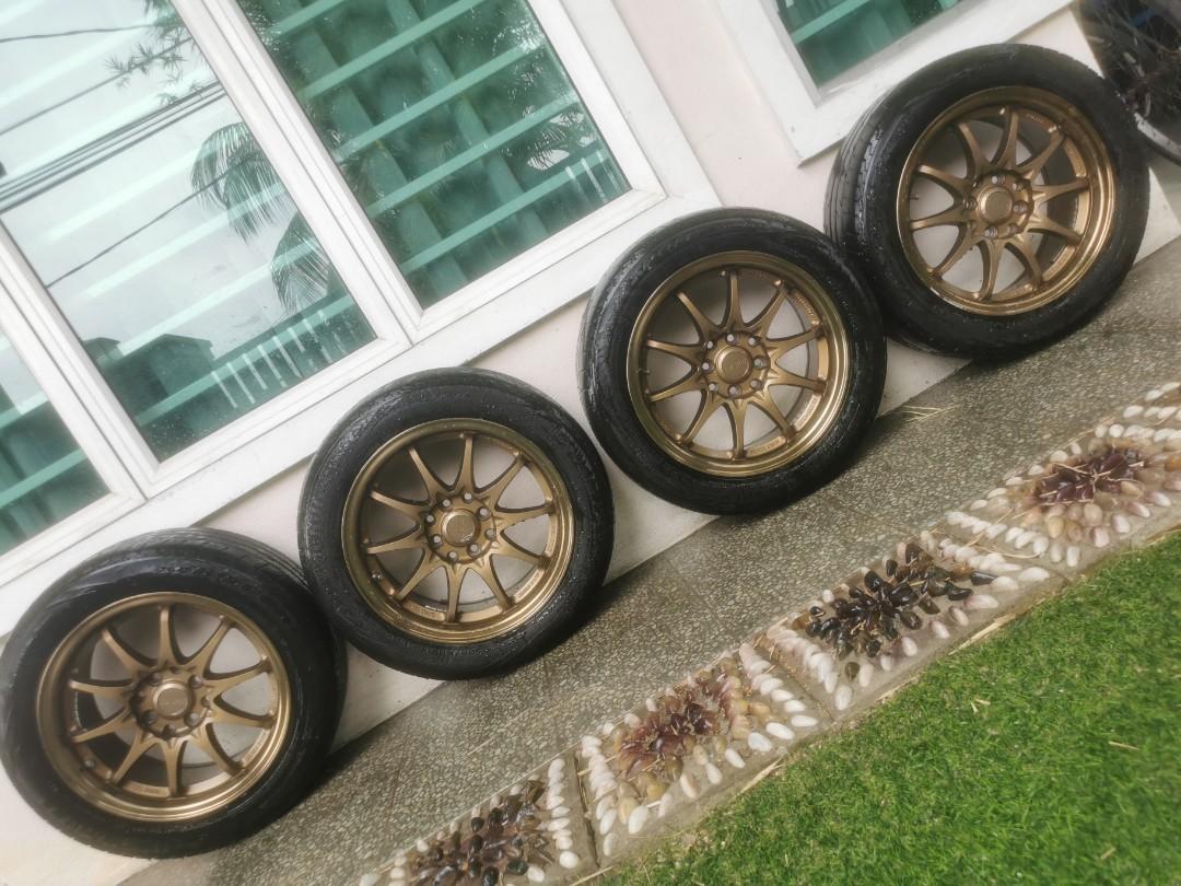 Rim 15/7JJ CE28 ET38 siap tayar, Auto Accessories on Carousell