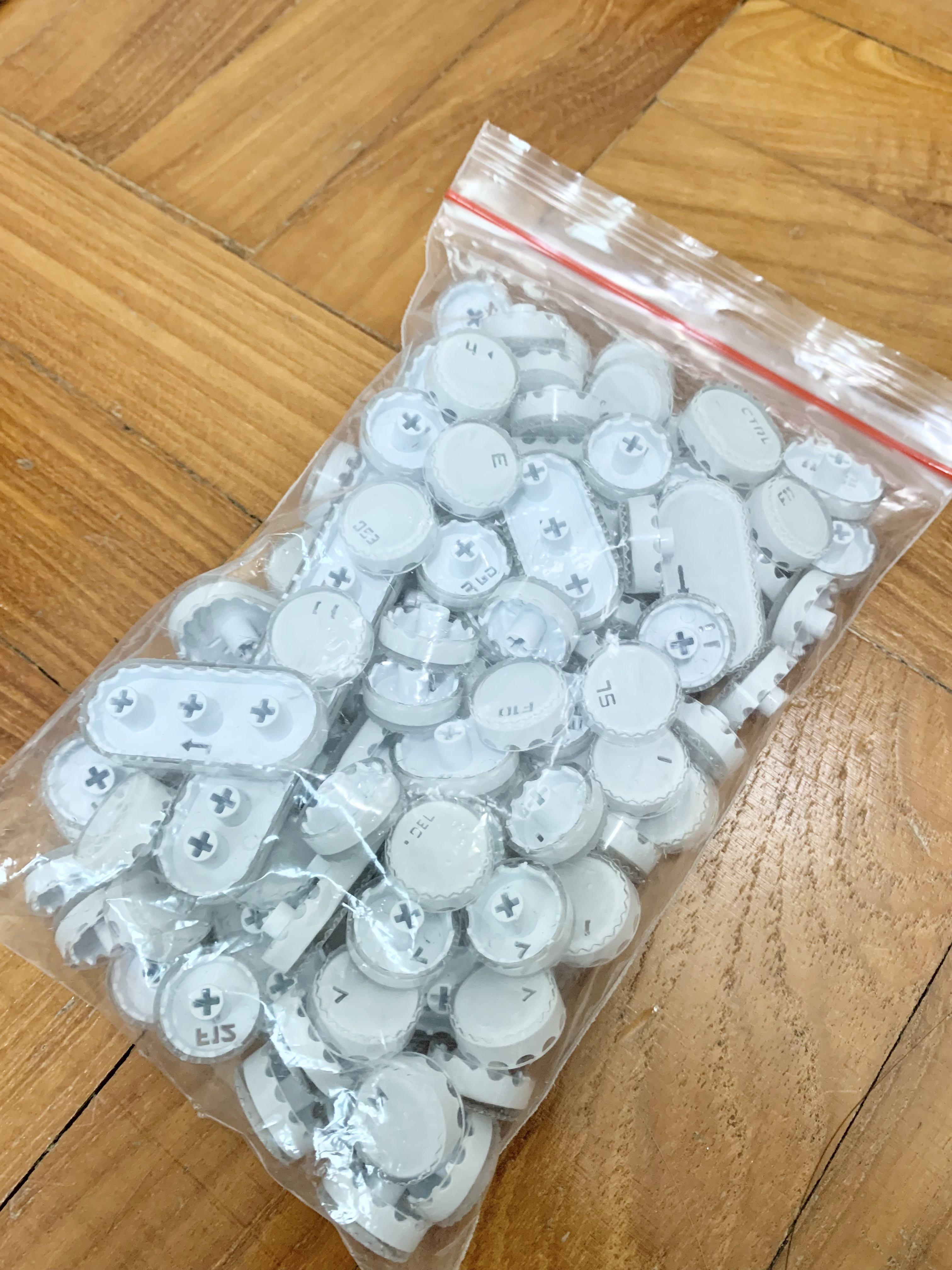 Round keycaps set ice crystal retro backlit (104 keys), Computers ...