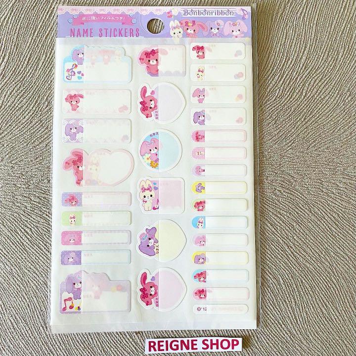 SANRIO BONBONRIBBON NAME STICKERS, Hobbies & Toys, Stationary & Craft ...