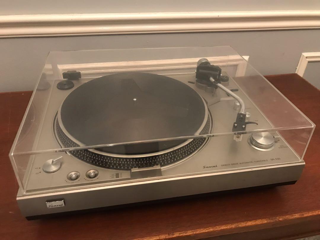 Sansui SR-535 Turntable Vinyl LP Piring Hitam Record Player, Audio ...