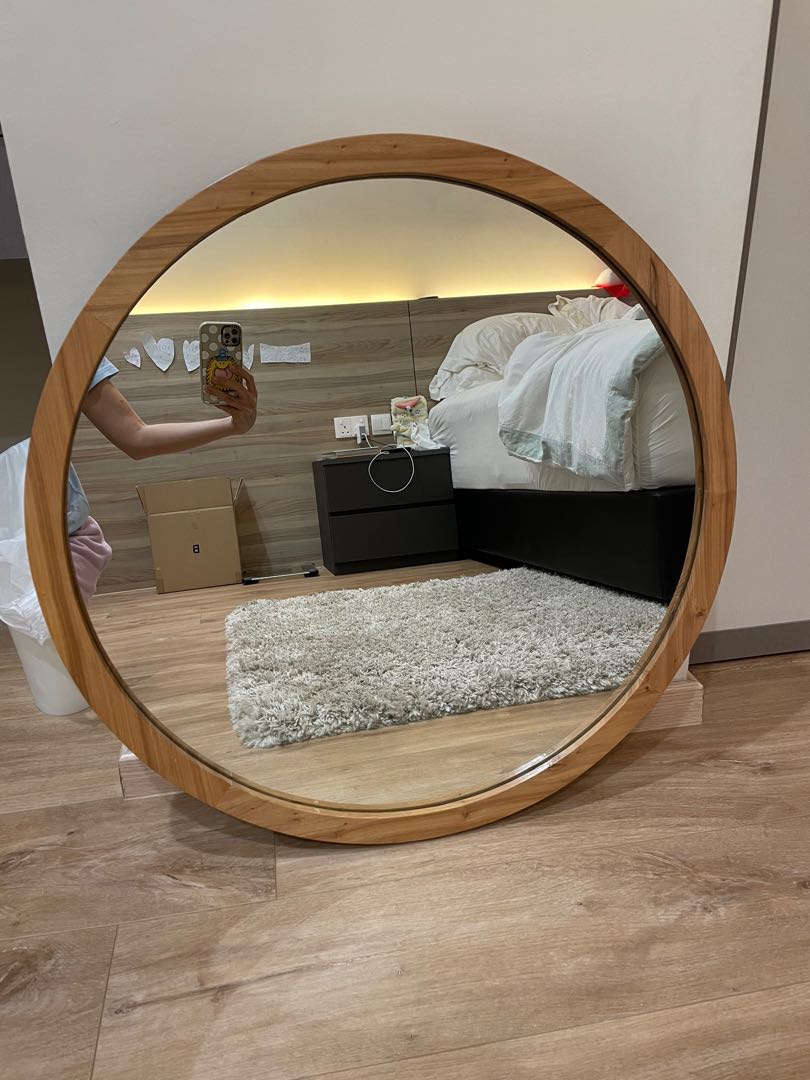 Scene & Shang 70cm round mirror, Furniture & Home Living, Home Decor ...