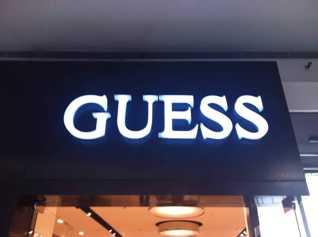 Signage acrylic/ stainless/ Build-up/brass, Furniture & Home Living ...