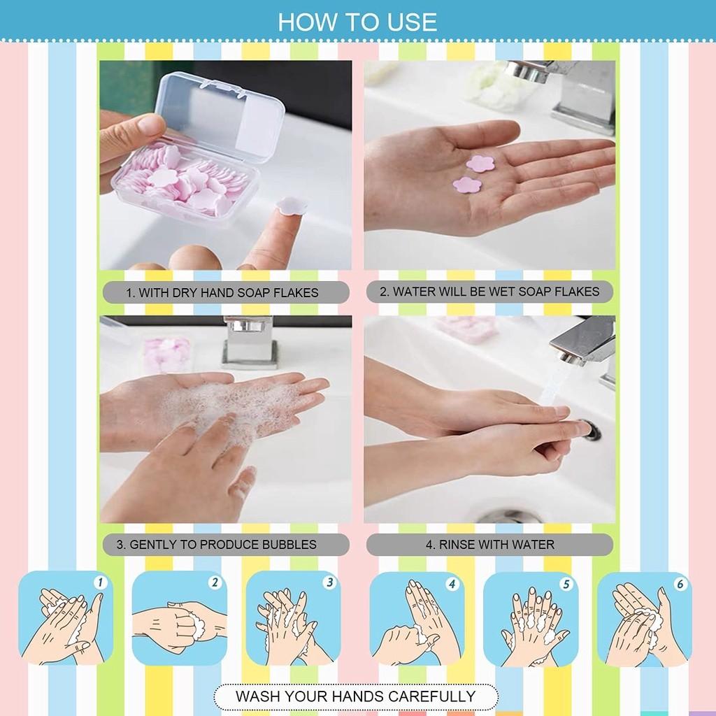 soal tablets soap sheet sabun cuci tangan travel boxed hand washing ...