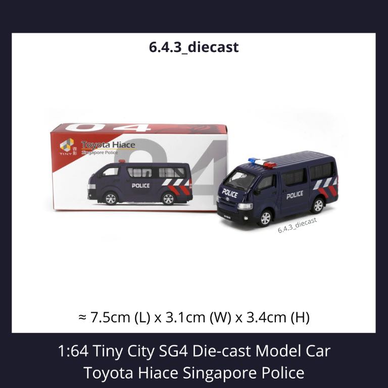[SOLD] Tiny City SG04 SG4 Toyota Hiace Singapore police SPF Van model ...