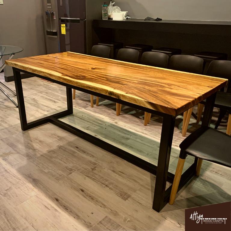 Solid Acacia Wood Office Table (Prices Vary), Furniture & Home Living ...