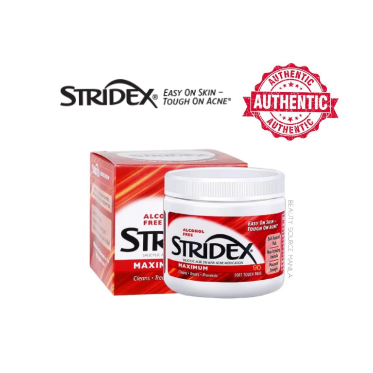 STRIDEX ACNE PADS MAXIMUM STRENGTH 90 COUNT, Beauty & Personal Care ...
