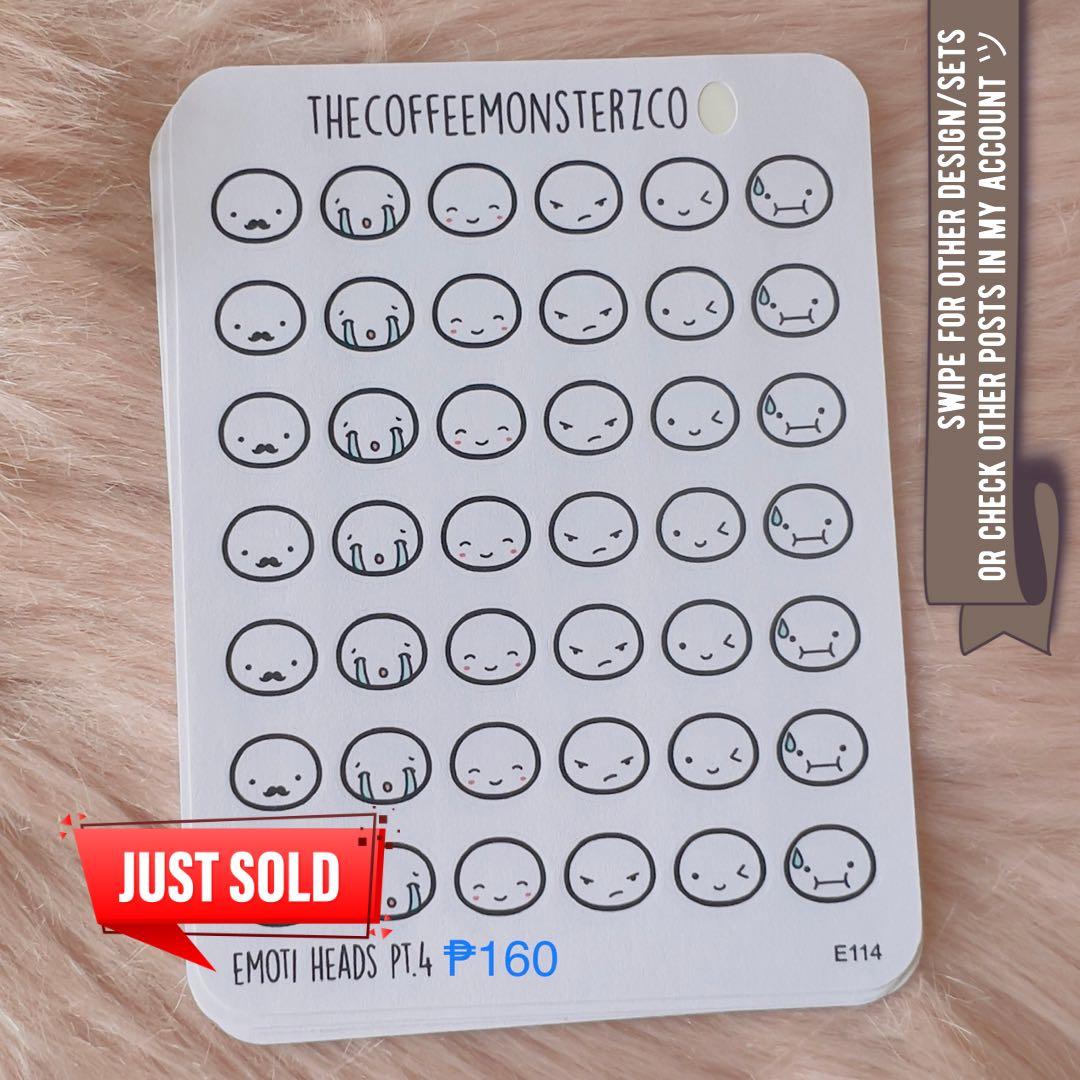 TCMC Emoti Heads Bundle Planner Stickers and Bullet Journal Emoti ...