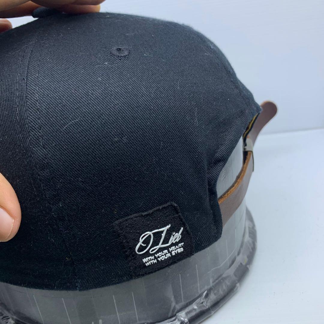 Topi 6 Panel Leather Strap Simple Cap Rusa Logo Leather Strap, Fesyen ...