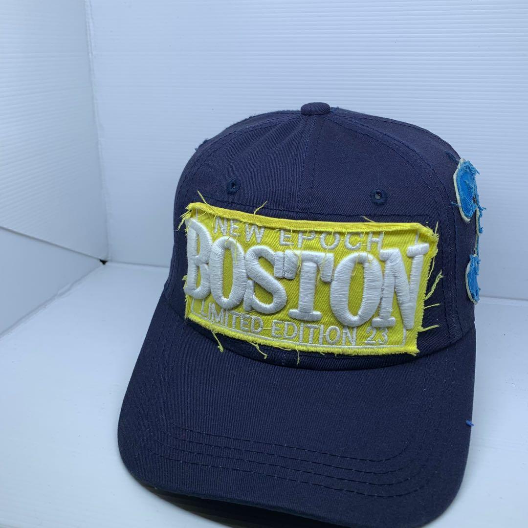 Topi Simple Ripped Motif Sobek Boston, Fesyen Pria, Aksesoris, Topi di ...
