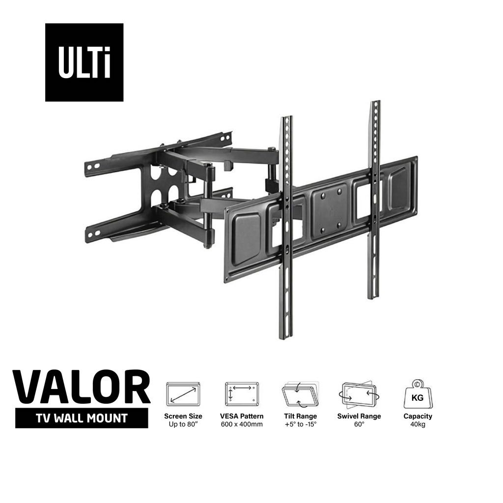 ULTi Valor TV Wall Mount for 37" - 80" TV Screen, Ultra Strong ...