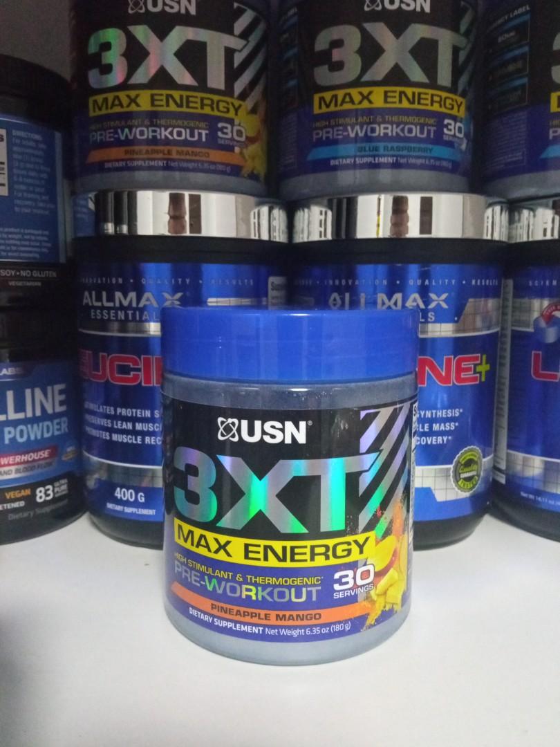 USN 3XT Pre workout 30s, Health & Nutrition, Health Supplements, Sports ...