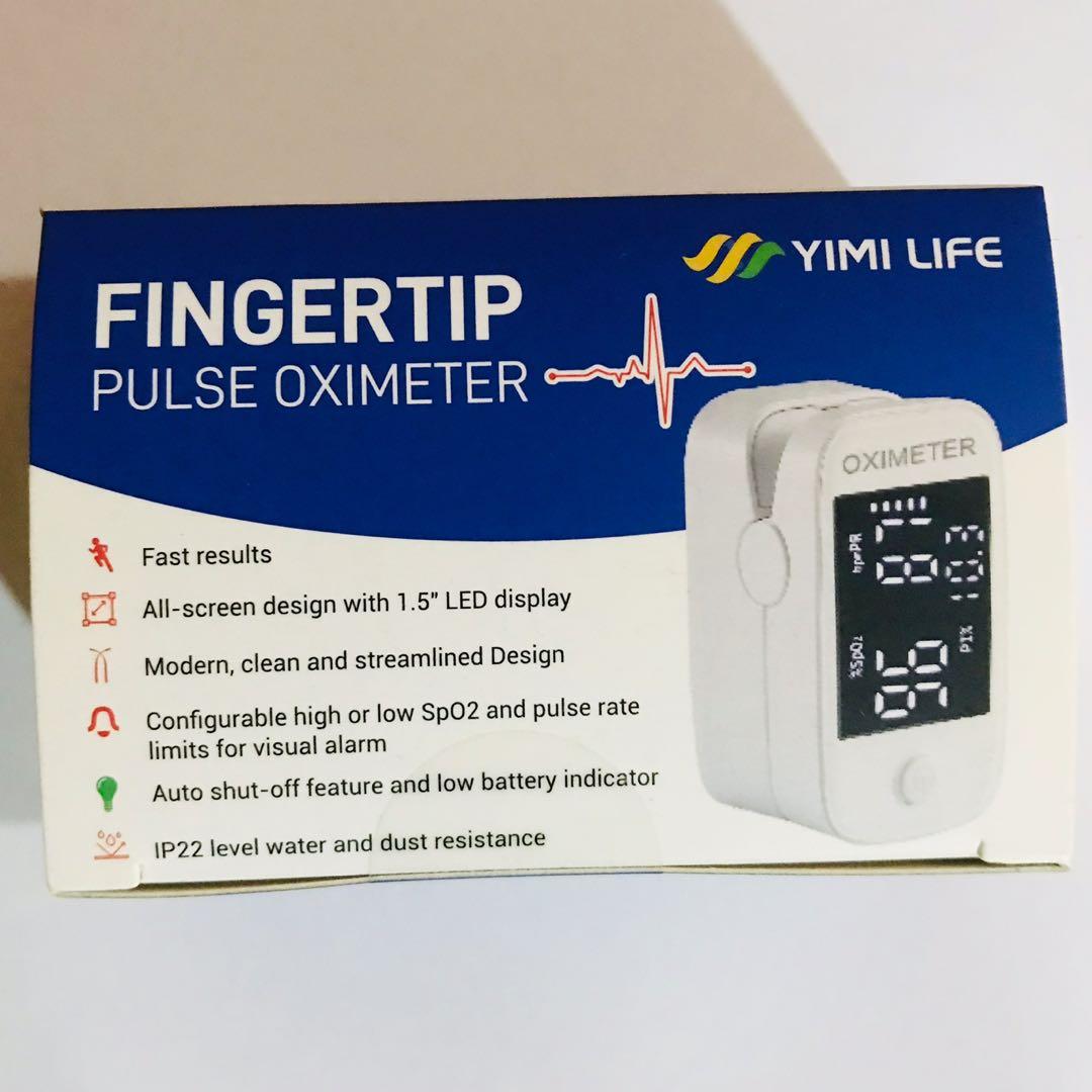 Yimi Life Fingertip Pulse Oximeter, Health & Nutrition, Medical Supplies & Tools on Carousell