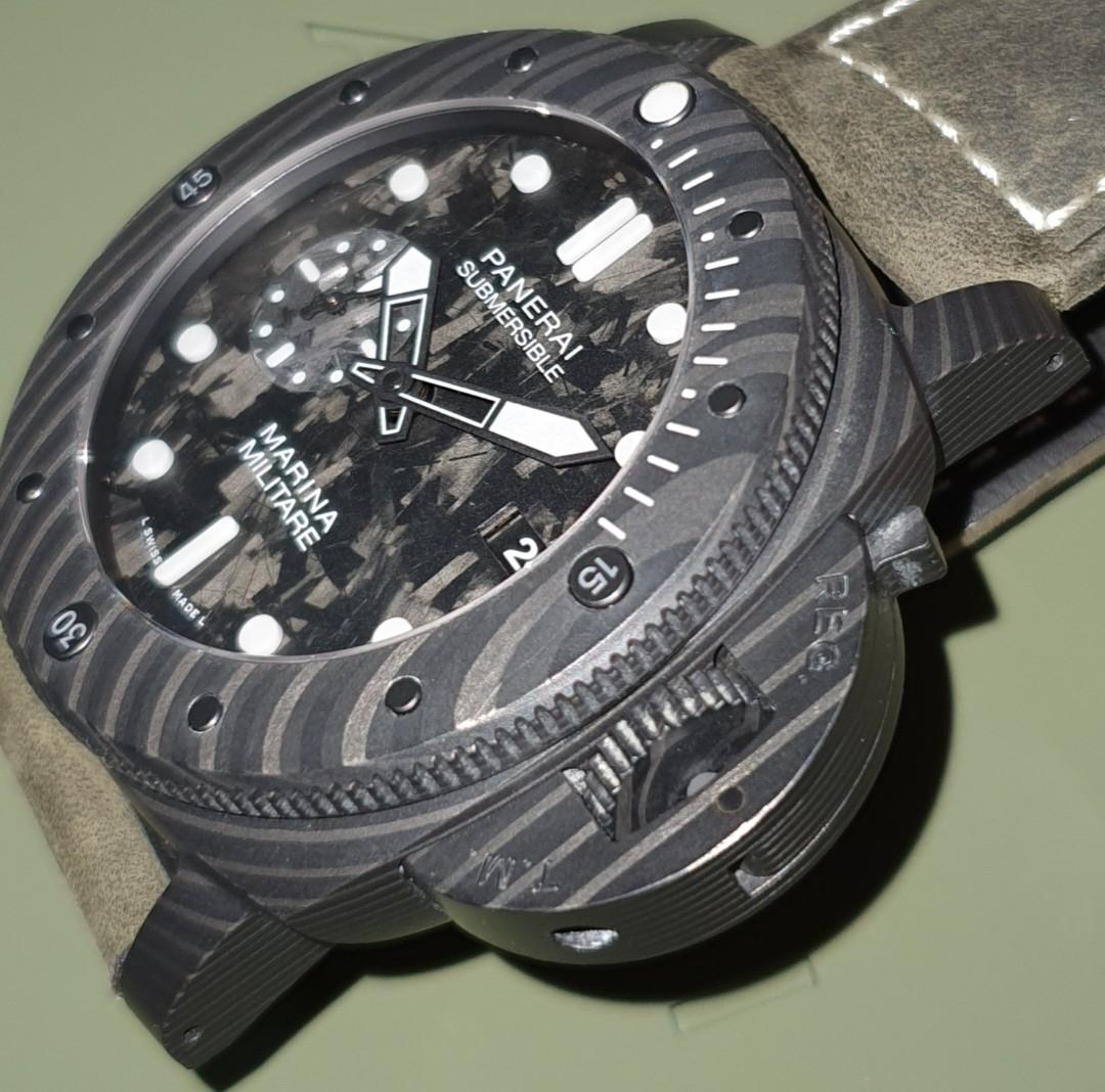 Nov 2019 Series Pam 979!!! Submersible Marina Militare Carbotech - 47mm ...