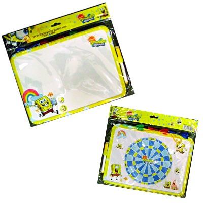 SpongeBob Squarepants White Board with Magnetic Dart Game, Hobbies ...