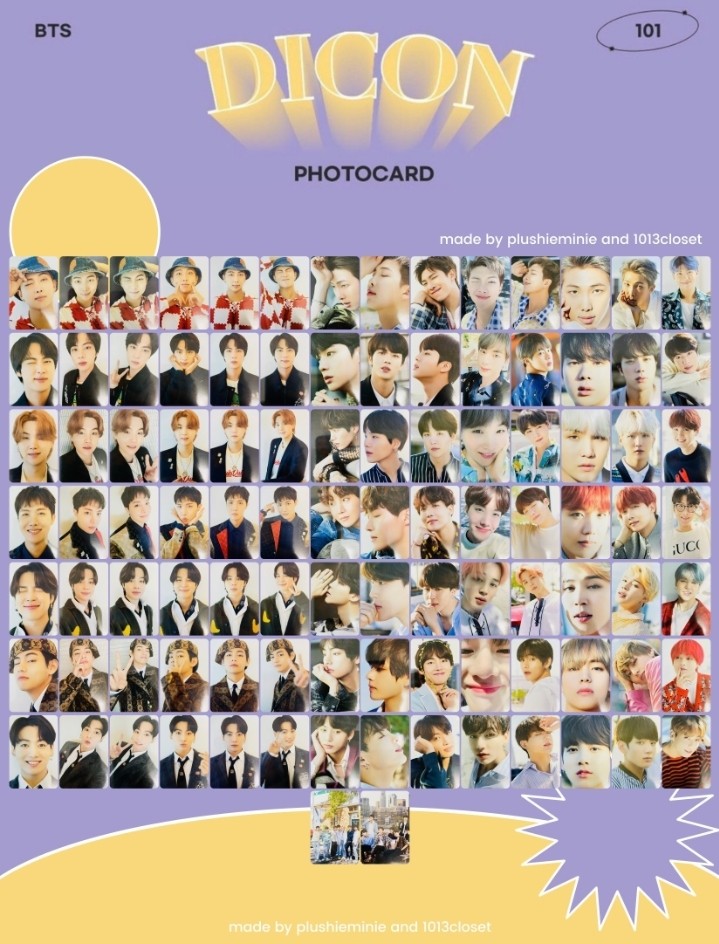 BTS DICON PHOTOCARD 101: CUSTOM BOOK, Hobbies & Toys, Memorabilia ...