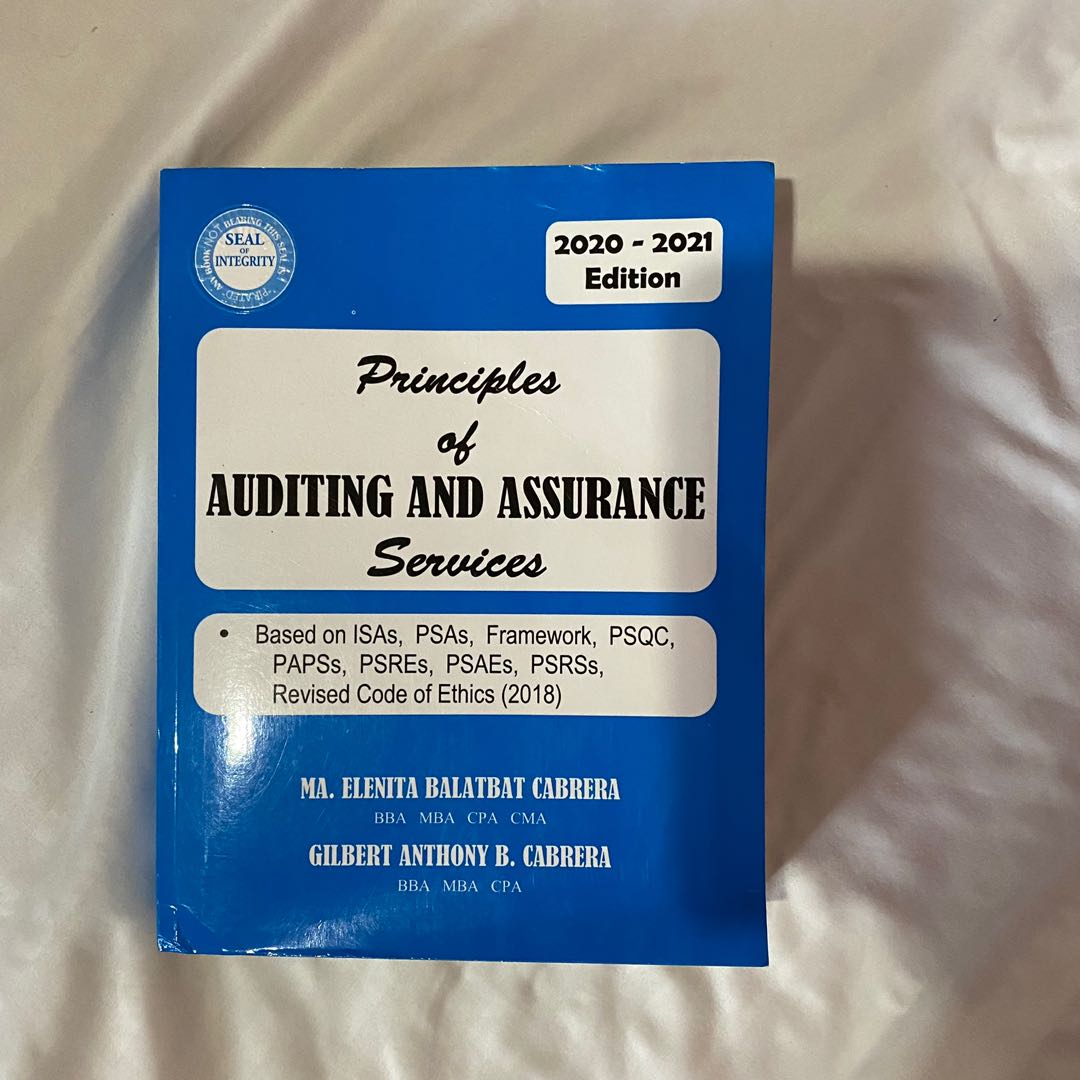 CABRERA - AUDITING AND ASSURANCE 2020-2021, Hobbies & Toys, Books ...