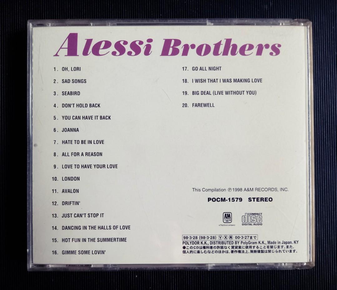 [CD] Alessi Brothers - A&M Digitally Remastered Best CD (RARE), Hobbies ...