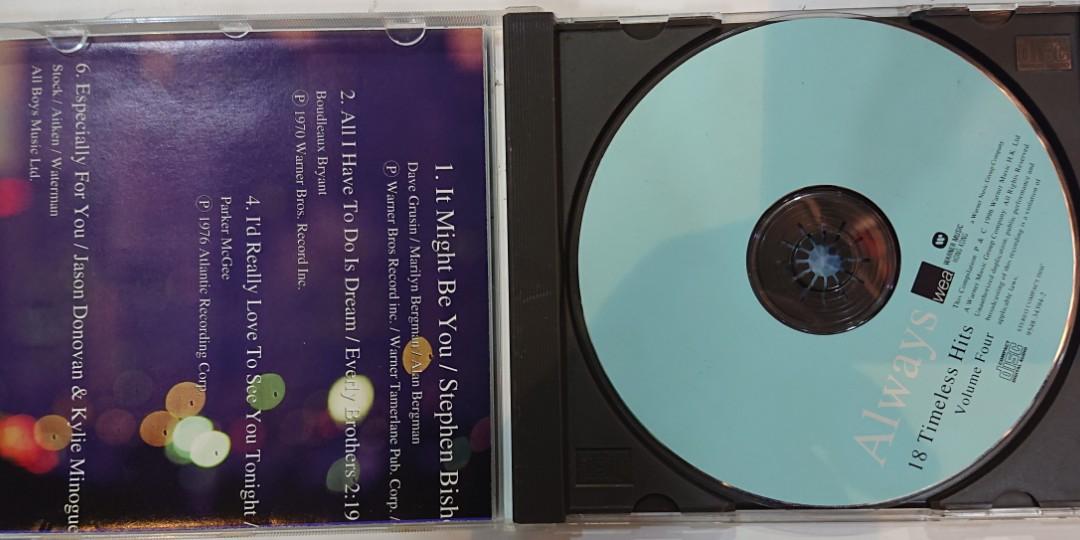 Cd always 18 timeless hits 4, 興趣及遊戲, 音樂樂器 & 配件, 音樂與媒體 - CD 及 DVD ...