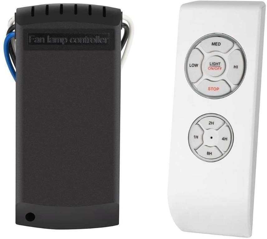 Celling Fans Remote,Radio Controlled Remote, 3 Speeds,4 Timer,Wireless ...