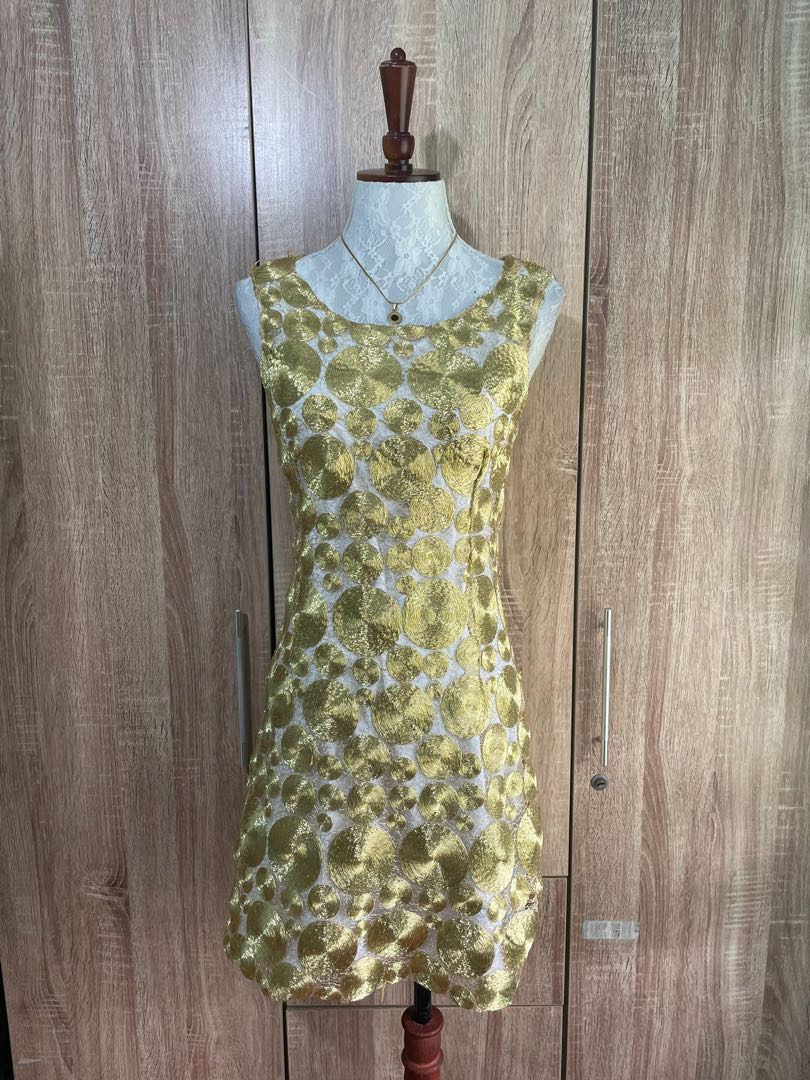 Chanel Luxury Gold Dress, Women's Fashion, Dresses & Sets, Dresses on ...