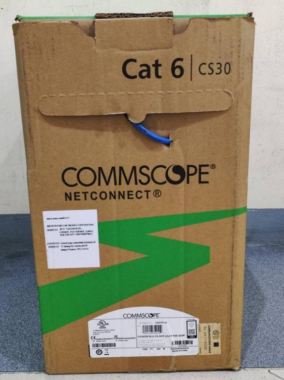 COMMSCOPE UTP Cat6 Pure Copper 305M- Grey/Blue, Computers & Tech, Parts ...