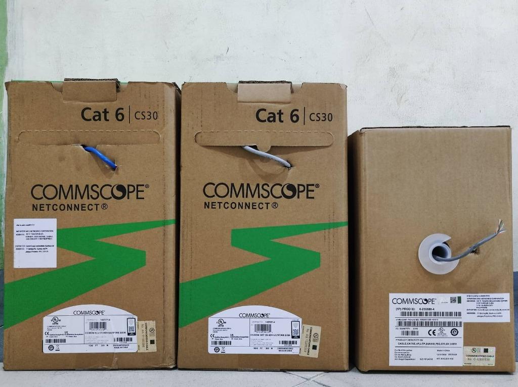 COMMSCOPE UTP Cat6 Pure Copper 305M- Grey/Blue, Computers & Tech, Parts ...